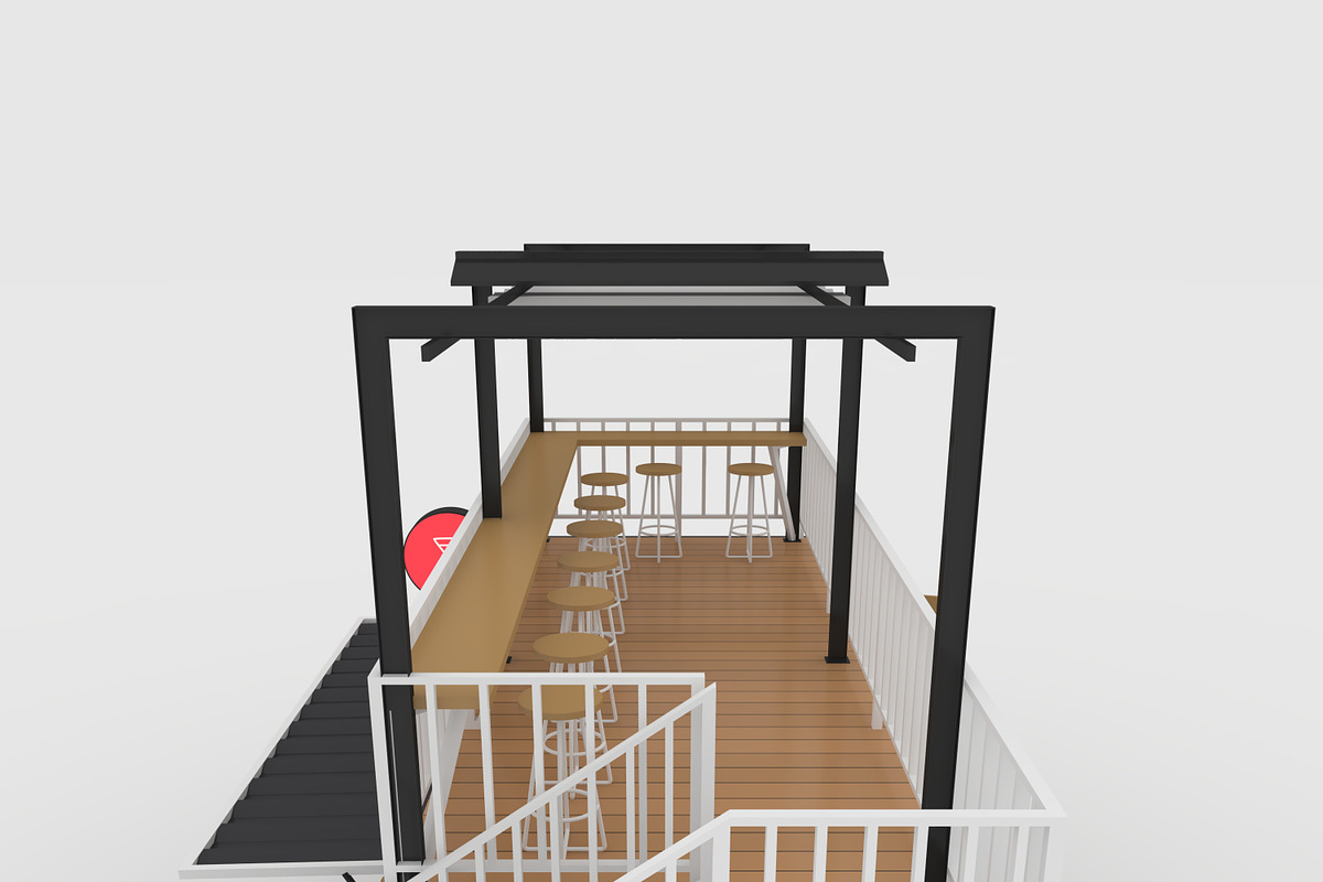 3D Model Container Bar | Creative Market