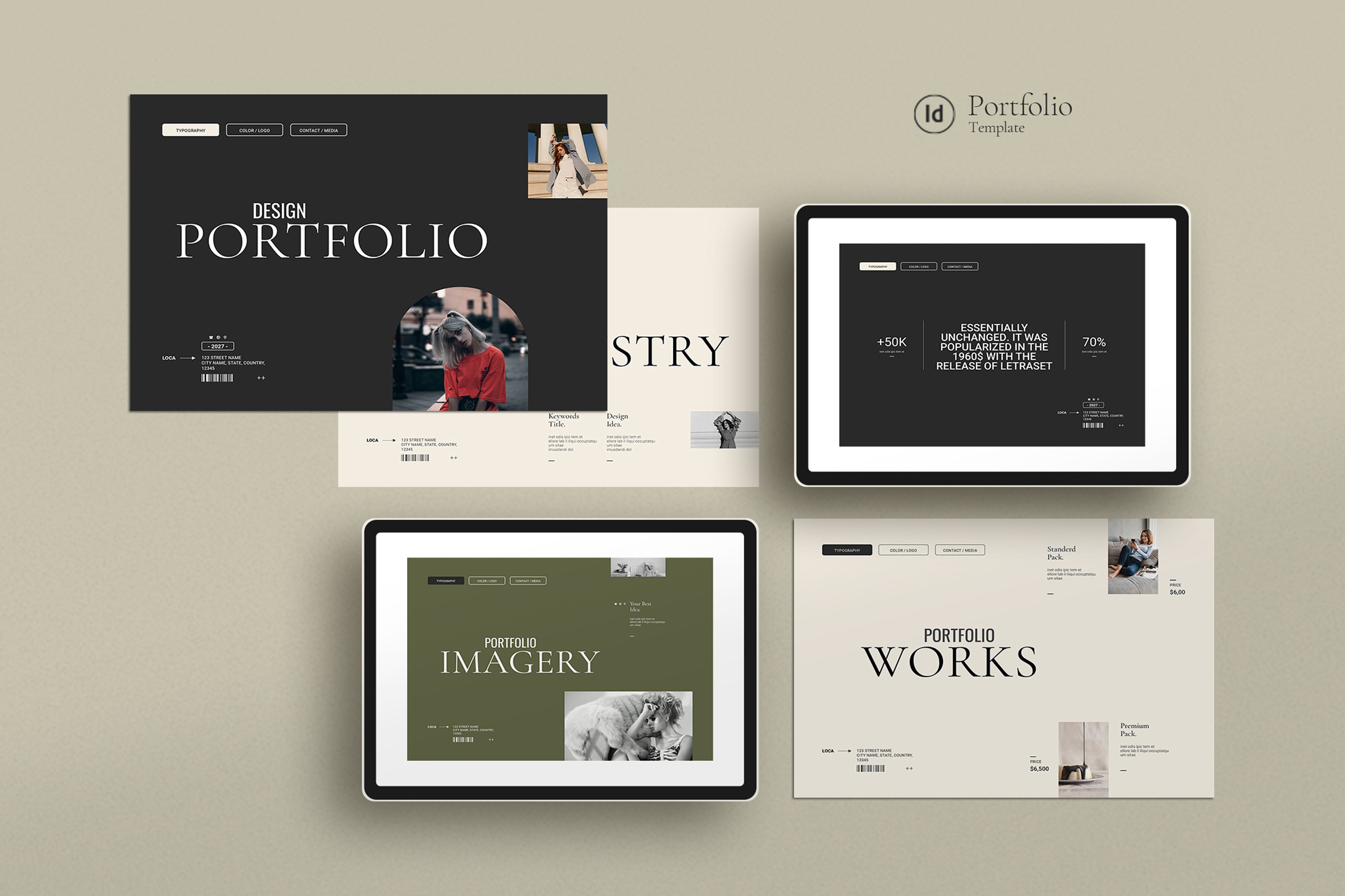 Design Portfolio Landscape Template, a Brochure Template by PrintIdea