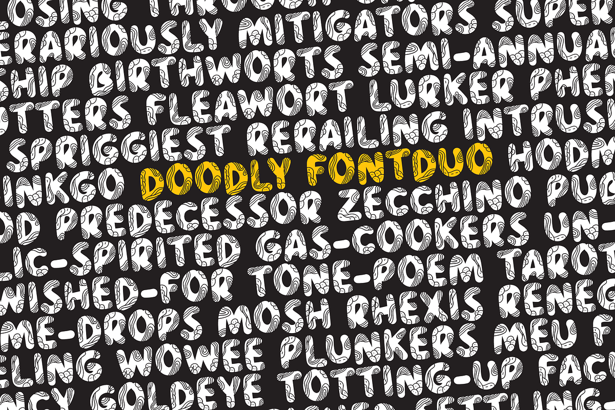 Doodly FD - A Cute Doodle Font, a Font by FontDuo