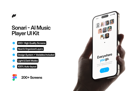 Music app design mobile app UI KIT