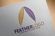 Feather Logo | Branding & Logo Templates ~ Creative Market