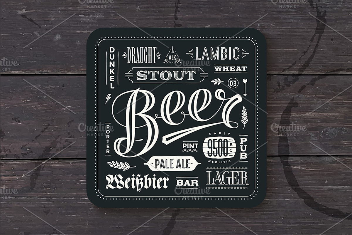 Coaster for beer, an Education Illustration by Foxys Graphic