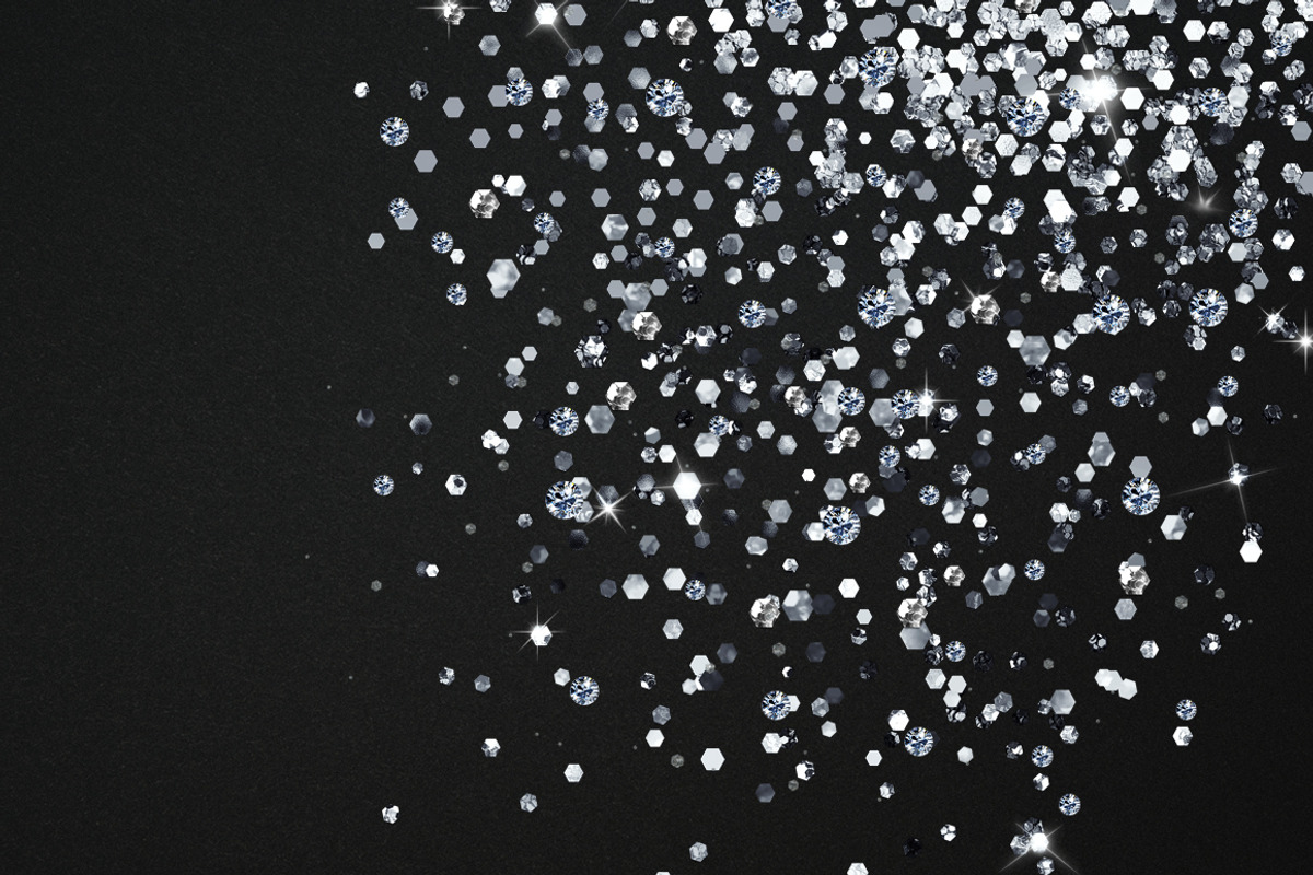 50 Chunky Diamond Glitter Overlays