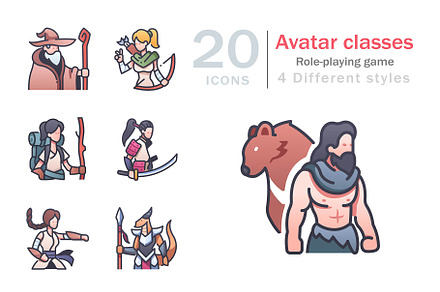 RPG Game Avatar icons Pack 01 | Icons ~ Creative Market