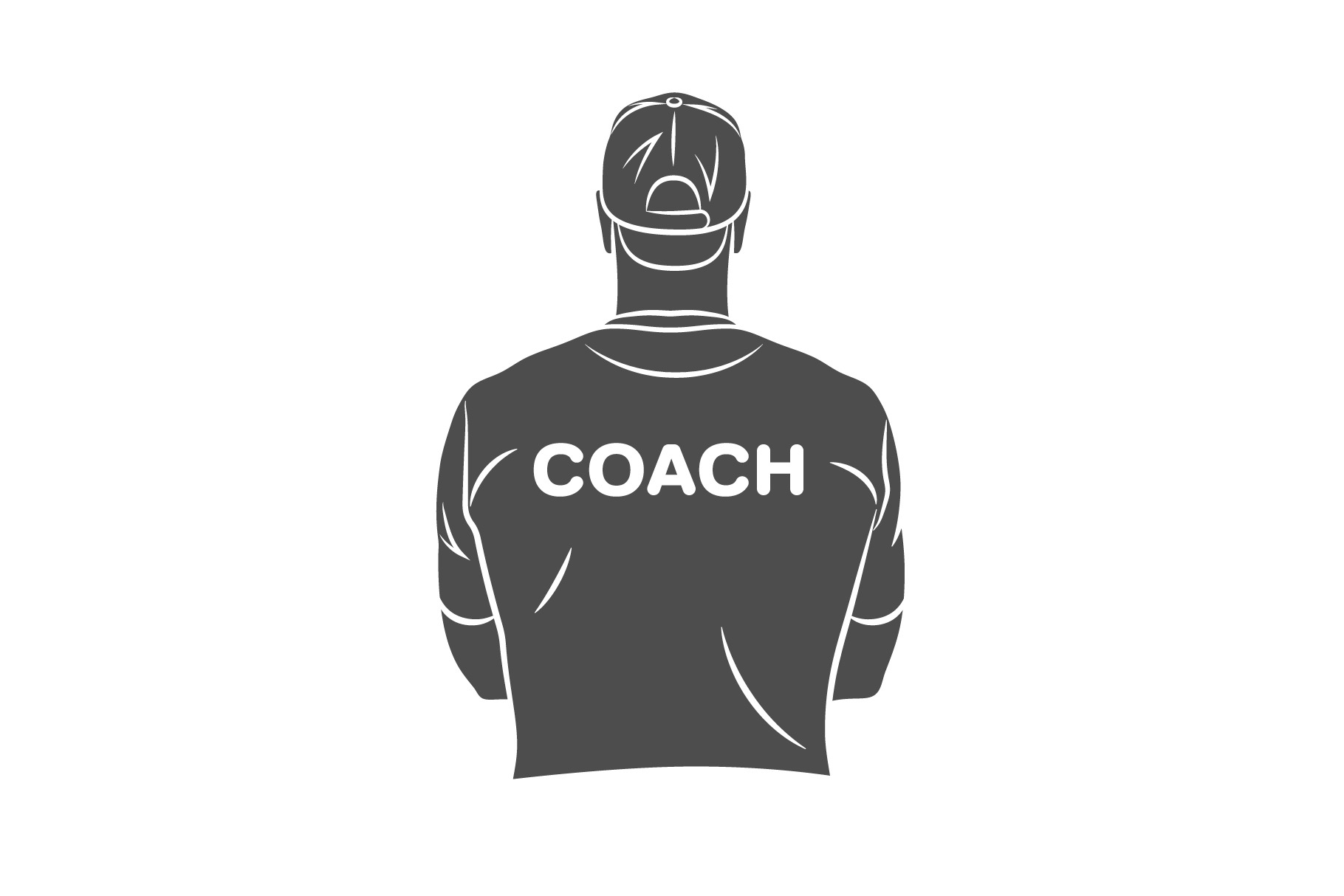 sports coach stands with his back, a Sport Illustration by 3D Tai