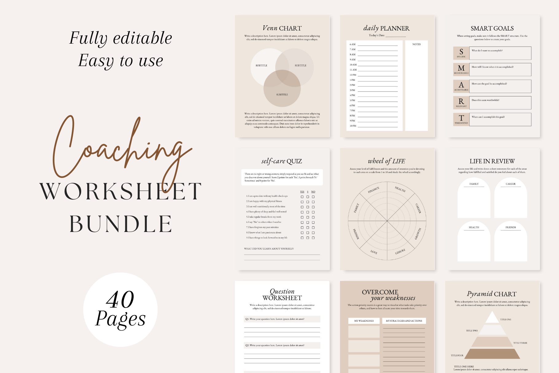 Coaching Worksheet Ebook Templates, a Magazine Template by ShopRShop