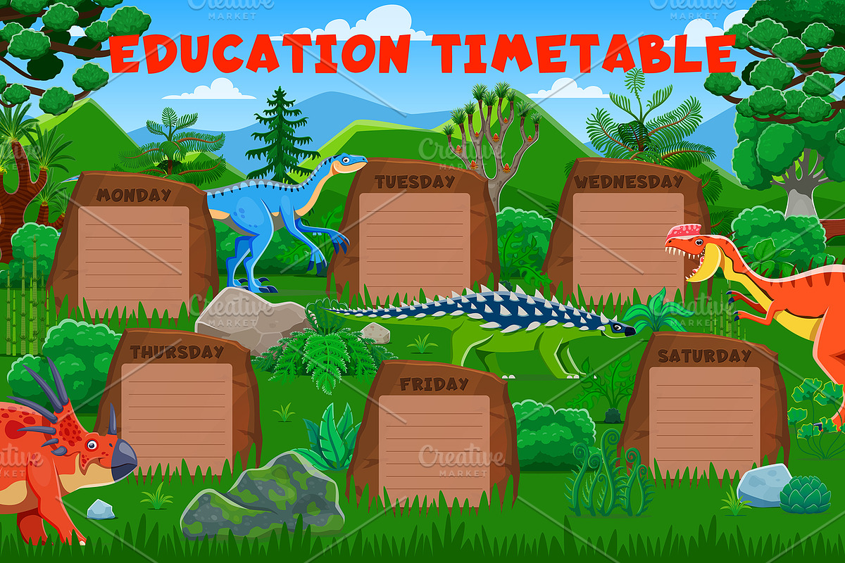 education timetable schedule, an Illustration by Vector Tradition