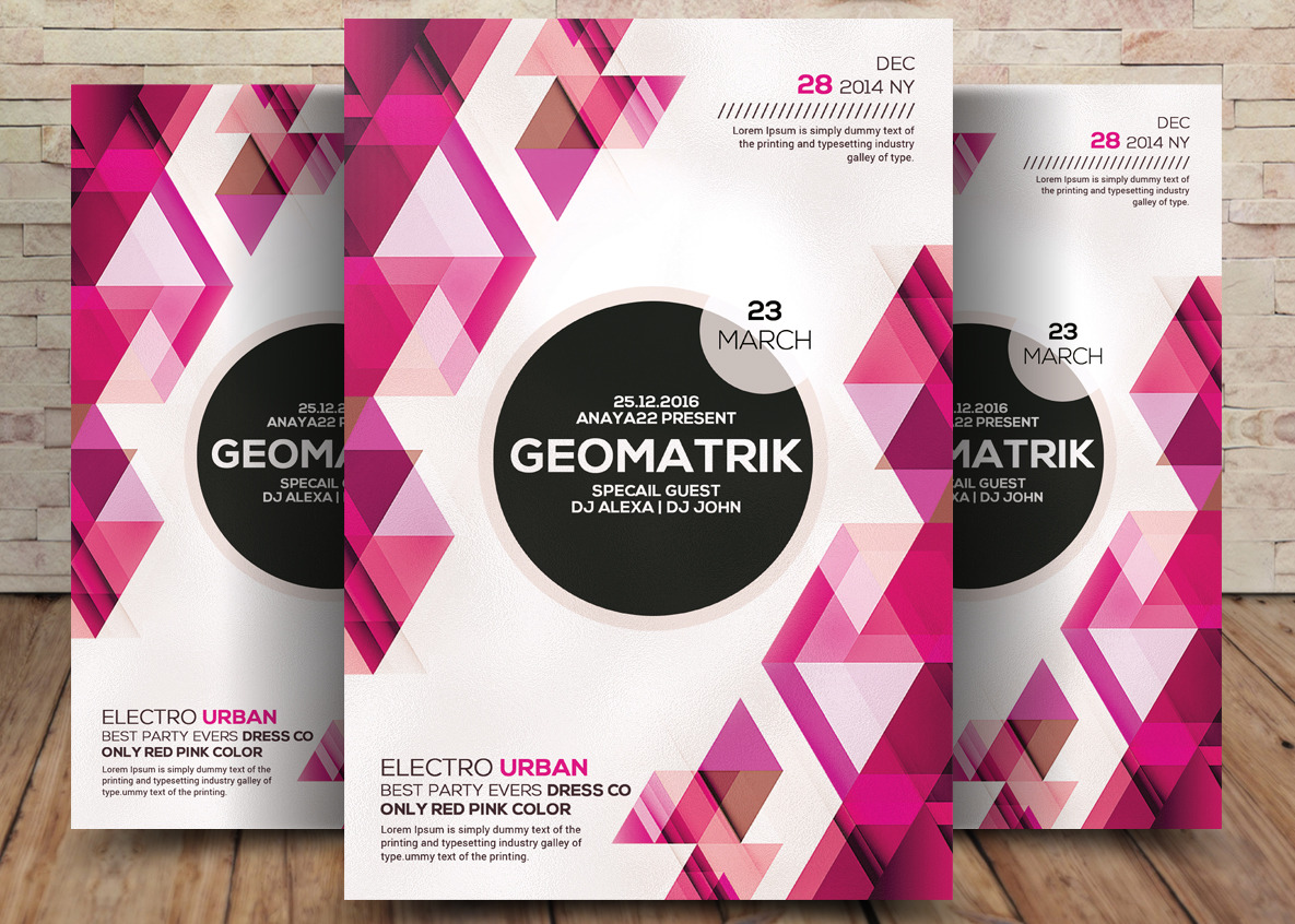 Geometric Flyer Psd Template, a Flyer Template by graphicforest