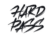Hard Pass vector lettering, an Illustration by Zagach Letters