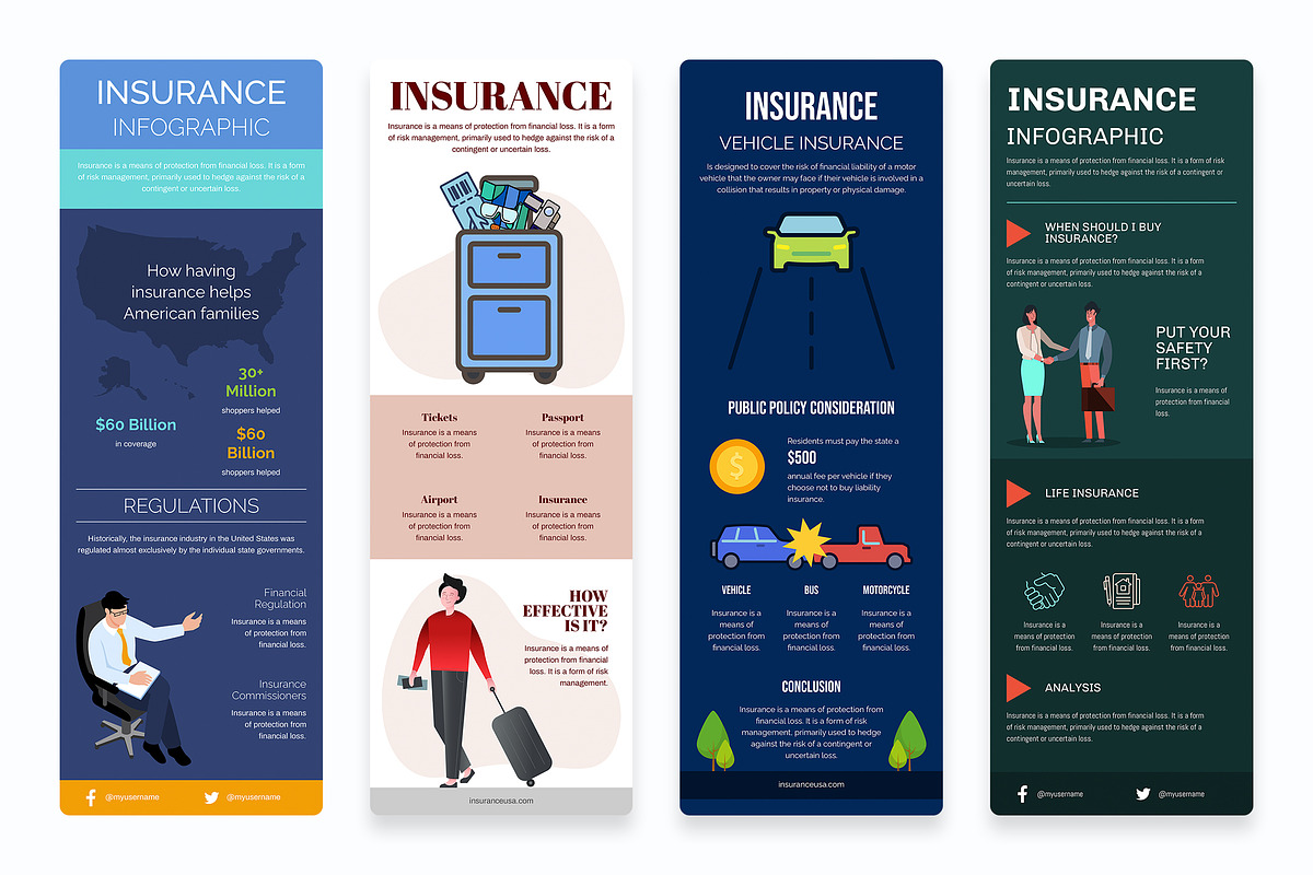 Insurance Infographic Templates, a Presentation Template by Slidesmash