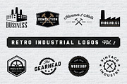 Retro Industrial Logos - Volume 1, a Branding & Logo Template by Build ...