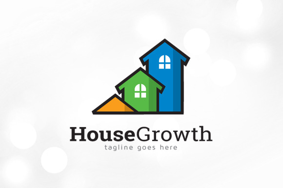 House Growth Logo Template, a Branding & Logo Template by gunaonedesign