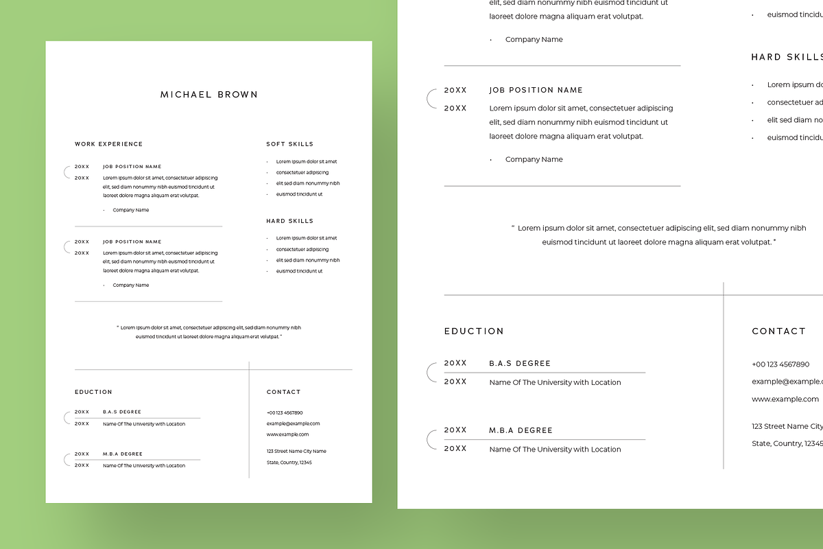Ultra Minimal Resume Template, a Resume Template by Filip Studio