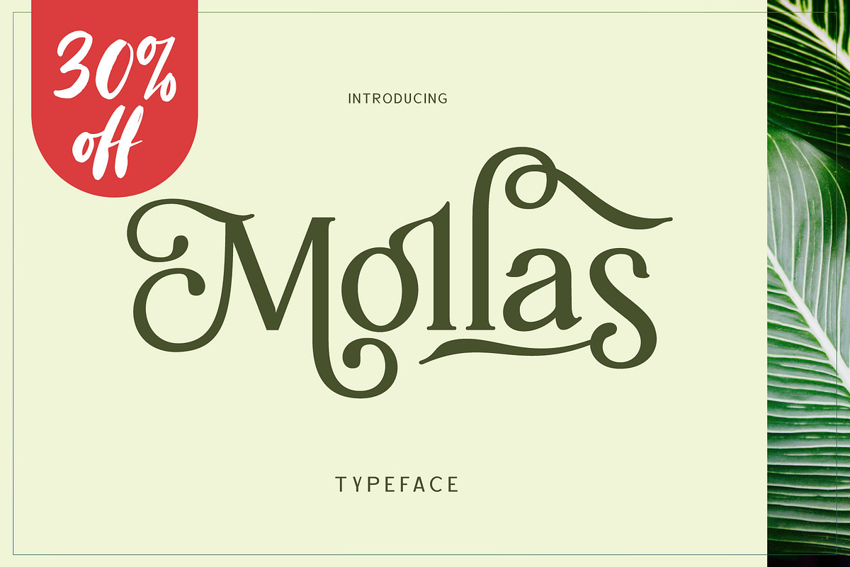 Mollas Typeface, a Serif Font by alit design