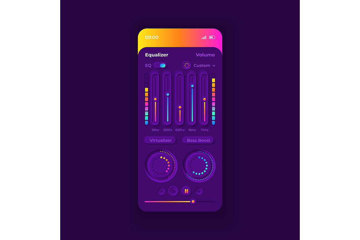 Equalizer theme smartphone interface, a Graphic by bsd studio