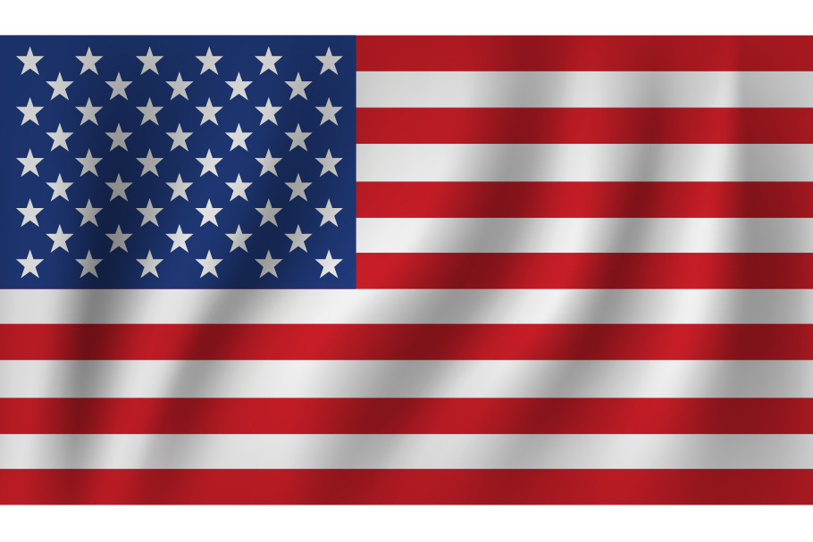 vector of ripple us flag, an Illustration by charnsitr