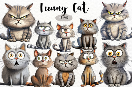 Funny cat creator | Animal Illustrations ~ Creative Market