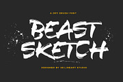BEAST SKETCH, a Blackletter Font by Ridha-38.lineart | Creative Market