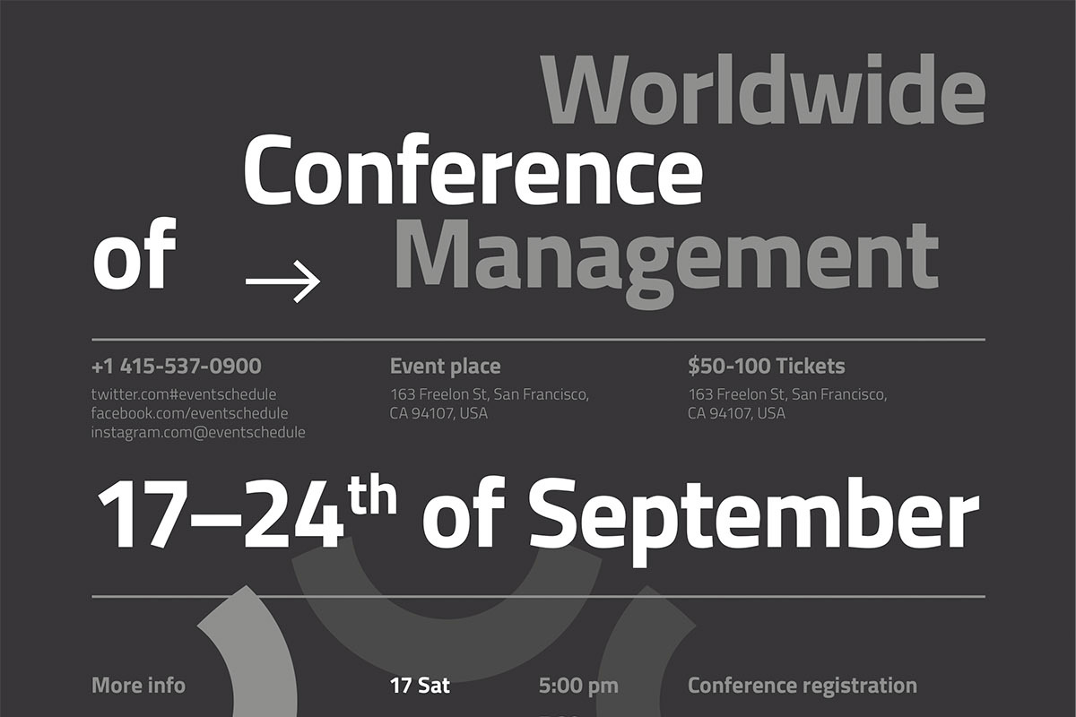 Management Conference Event Poster, a Flyer Template by EDT.Graphics