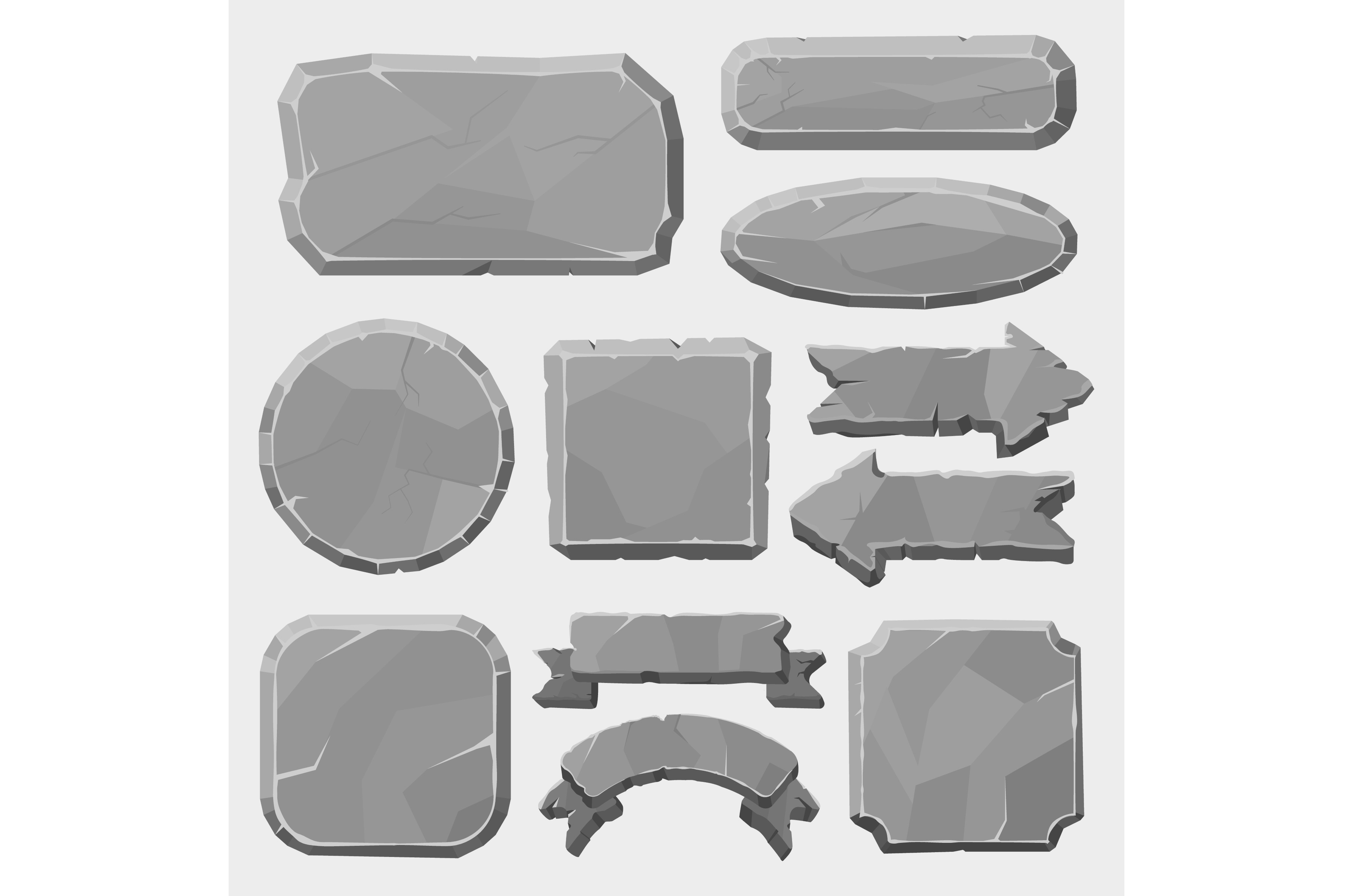 Stone game boards. Granite rocks, an Object Graphic by winwin.art ...