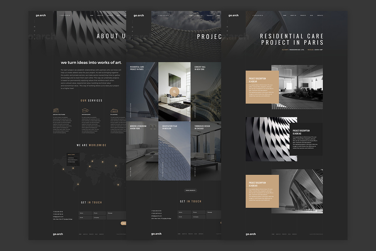 go.arch - Architecture PSD Template, a Landing Page Template by Spartak ...
