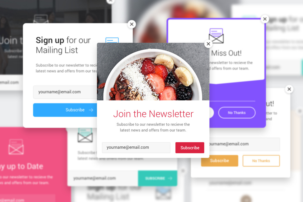 8 Email List Popup Templates, a Templates & Theme by Medialoot