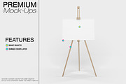 Canvas on Easel Stand 36x20/ 20x36, a Print Template by mock-ups