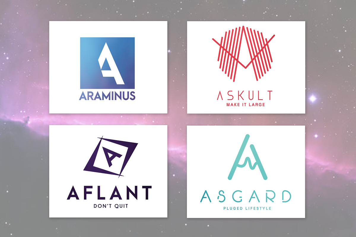 100 A Letter Alphabetic Logos, a Branding & Logo Template by AN Productions