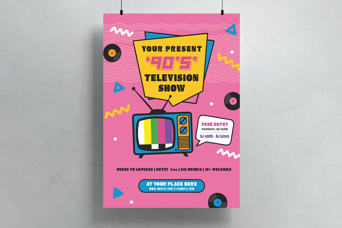 Retro Event Party Flyer Template