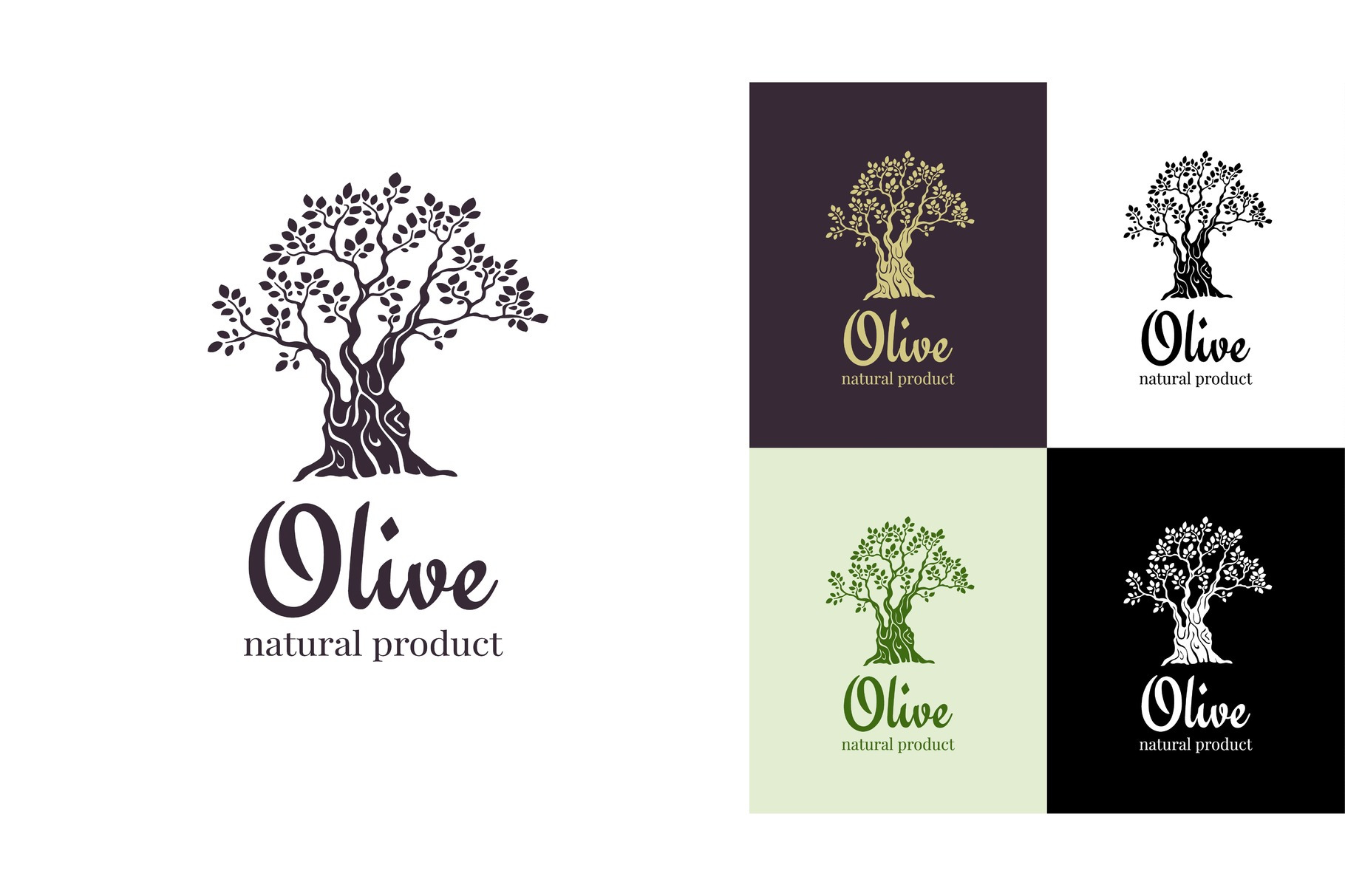 Olive tree vector logo design, a Decorative Illustration by Things for ...