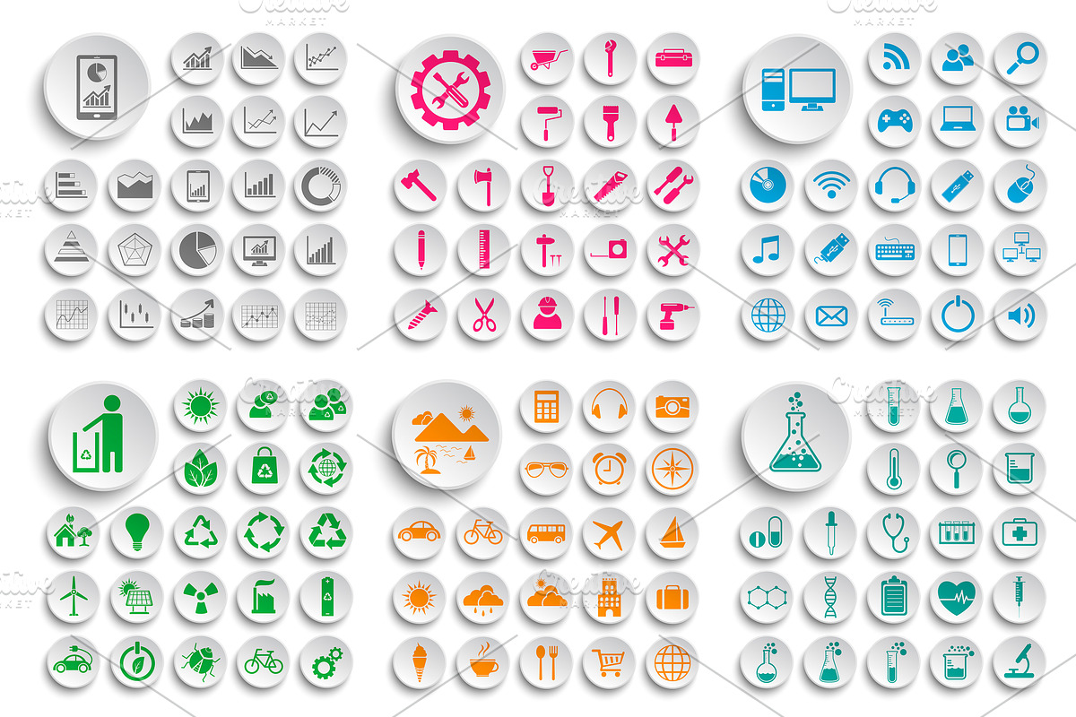 Set of Icons Bundle, an Icon by S_design