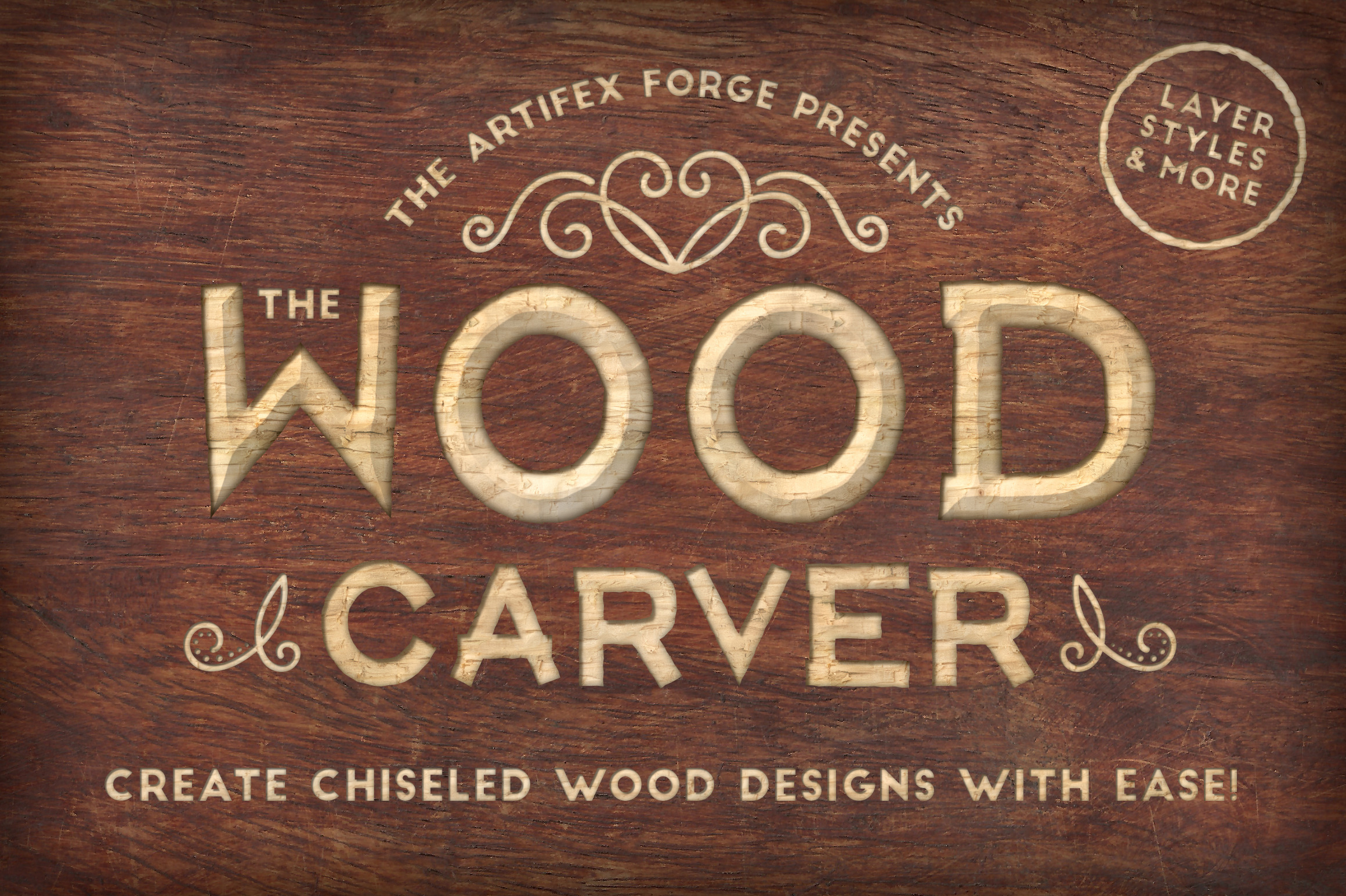 The Wood Carver - PS Styles & More, a Layer Style Add-On by The Artifex ...