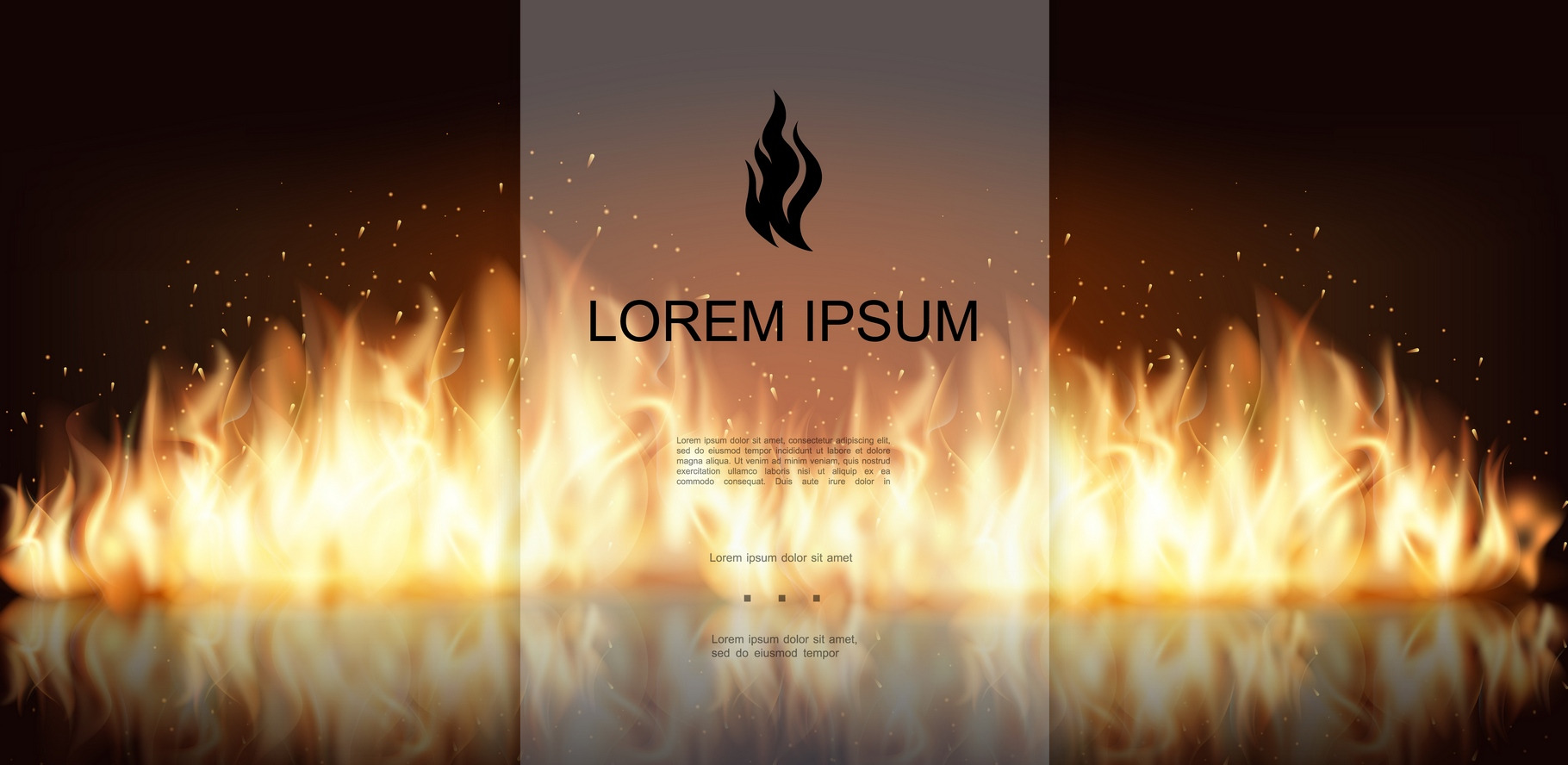 Realistic fire and blaze background, a Decorative Illustration by ...