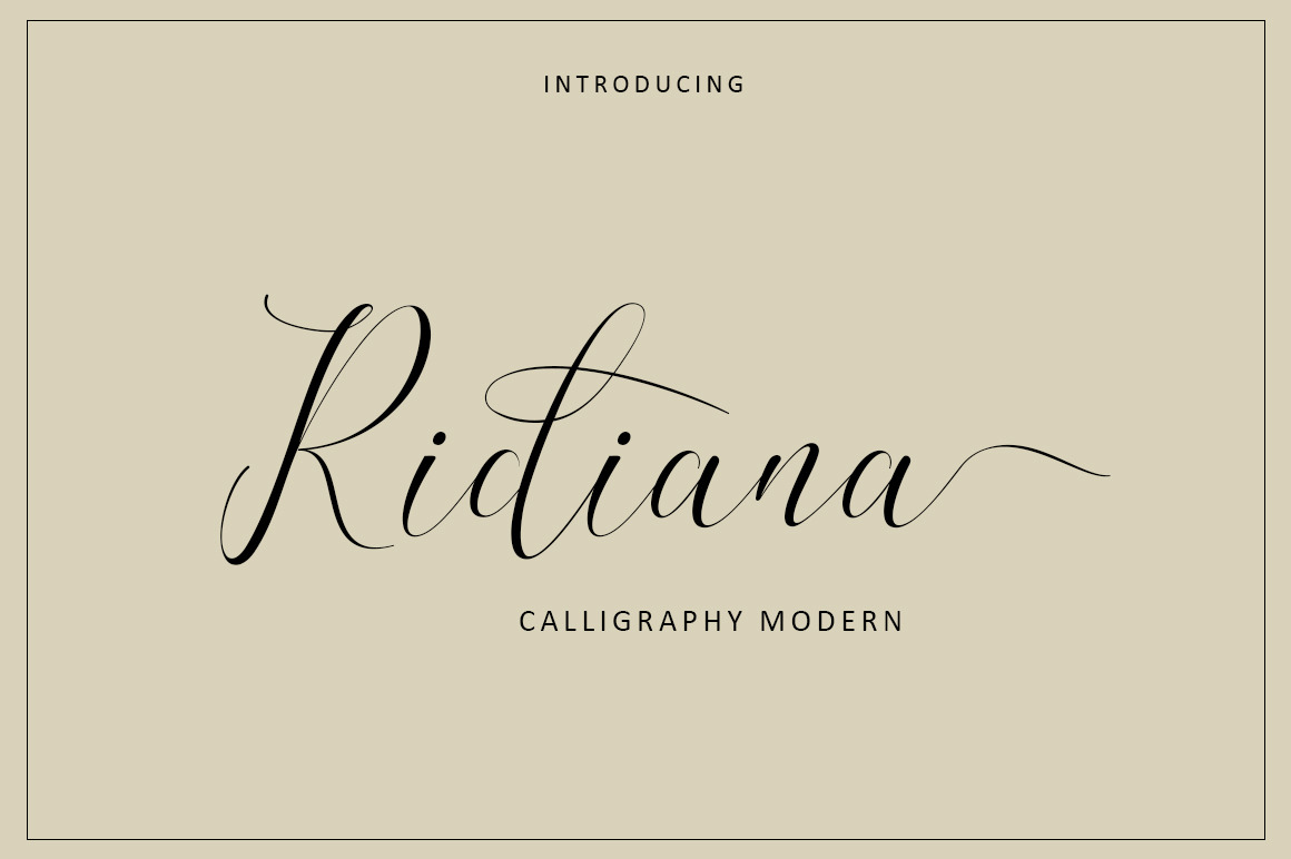 Ridiana, a Script Font by Rhydan Studio