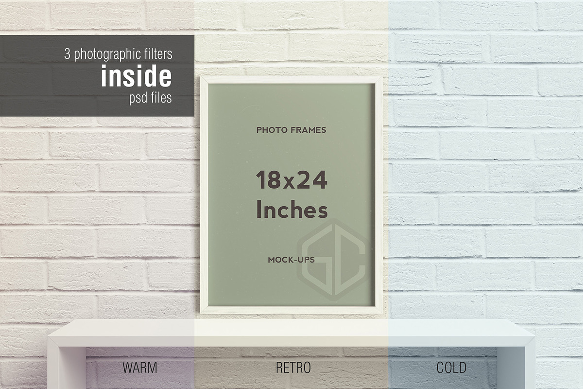 18x24 Inches Frames Mockup, a Print Template by graphiccrew | Creative ...