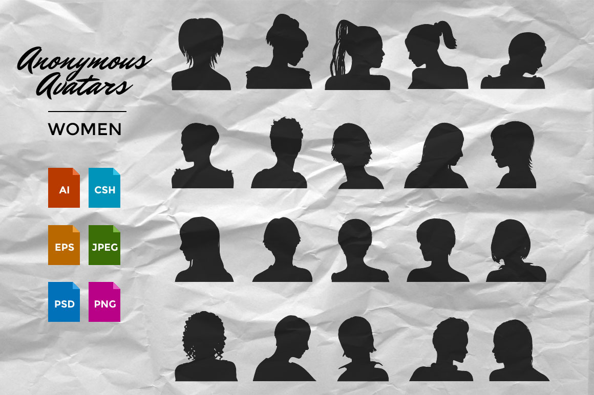 Female Avatars Set, a Person Illustration by Yulia