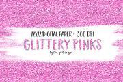 Pinks Digital Glitter Paper | Textures ~ Creative Market