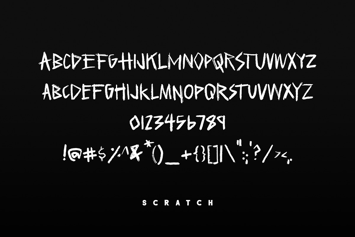 Scratch, a Font by Midnight Grim