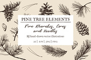 Pine Tree Elements | Illustrations