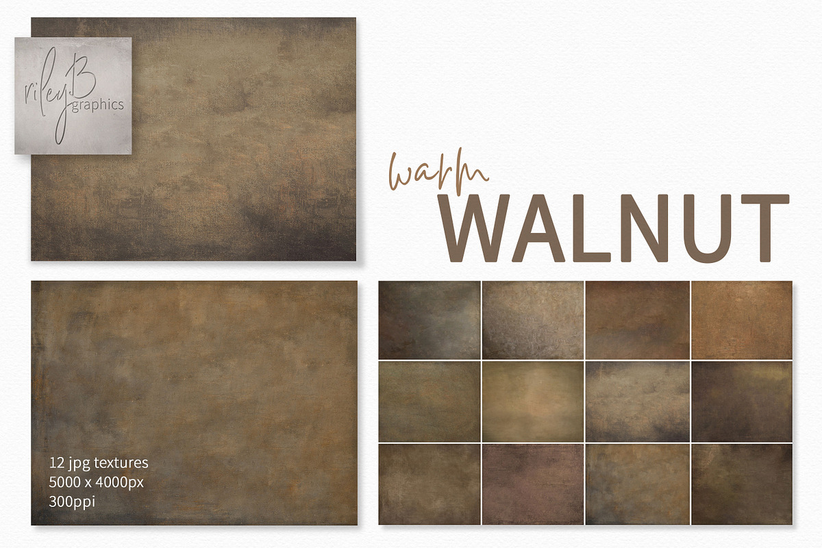 Warm Walnut Textures, a Texture Graphic by rileyBgraphics