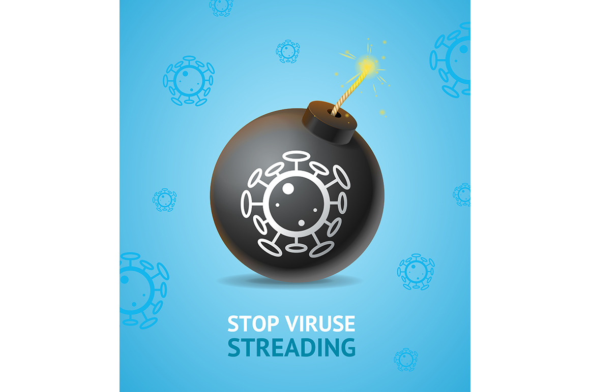 Stop Virus Concept Ad Poster | Healthcare Illustrations ~ Creative Market