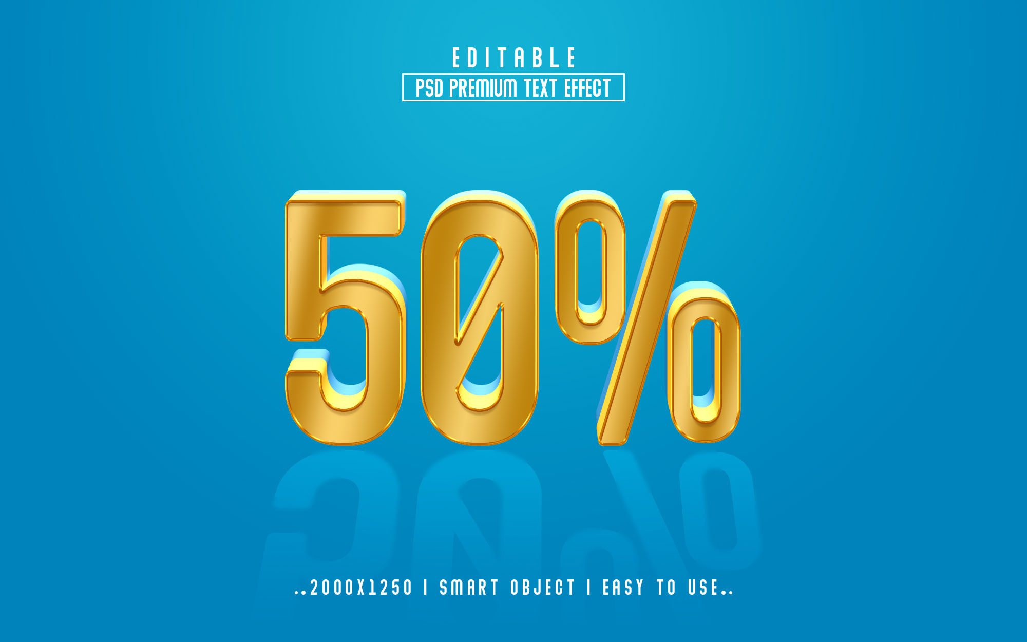 50 % 3D Editable psd Text Effect, an Action Add-On by Md Jahidul99