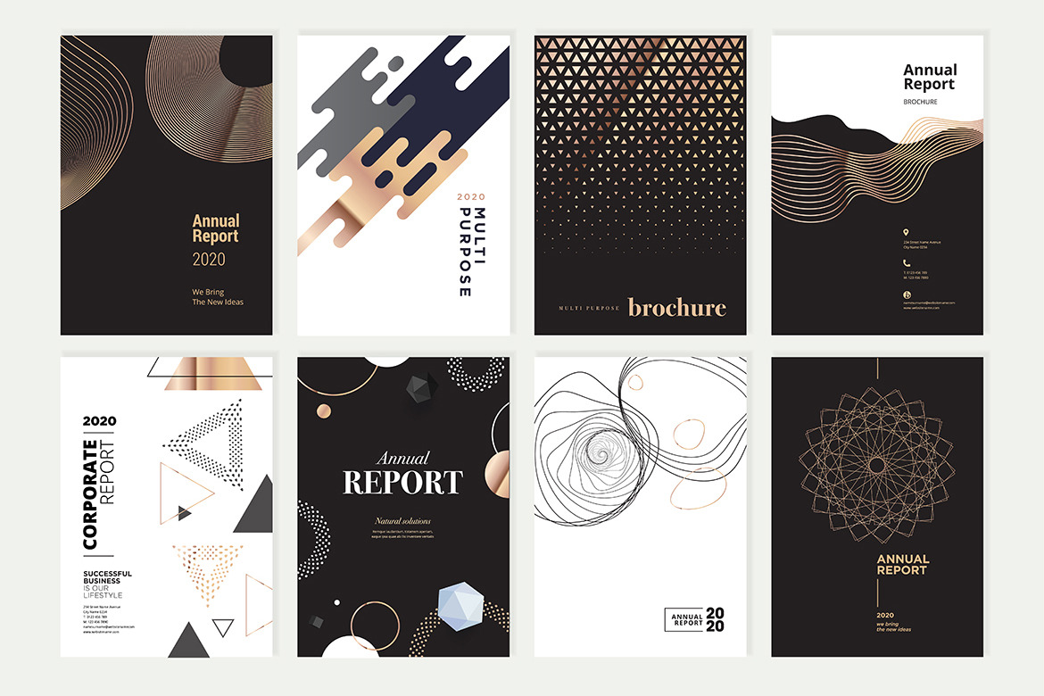 Brochures and annual reports, a Background Graphic by PureSolution