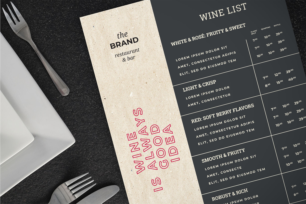 Bold Rustic Menu Template, a Flyer Template by BrandPacks