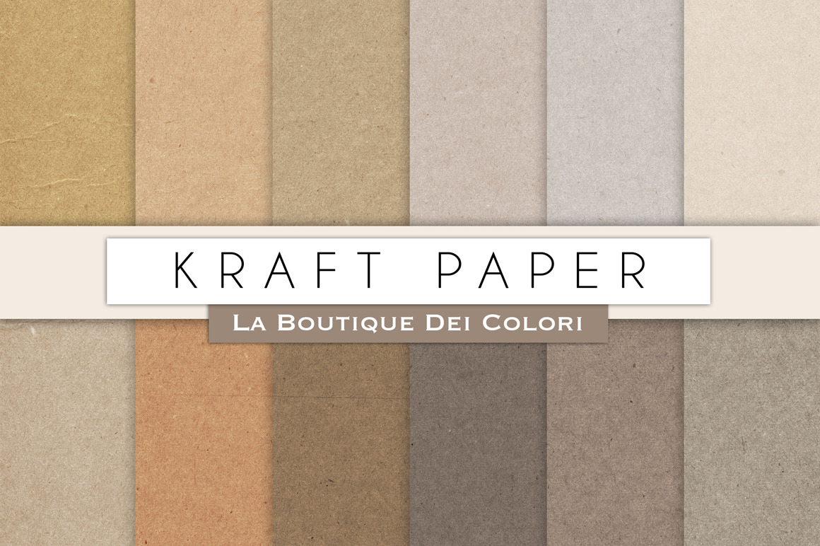 Kraft Digital Paper, a Texture Graphic by La Boutique dei Colori