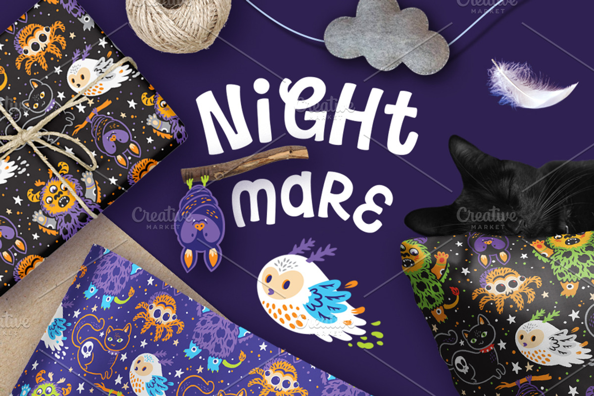 Nightmare patterns, a Pattern Graphic by PenguinHouse