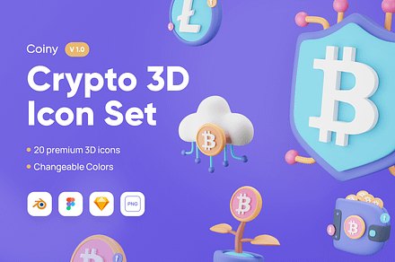 3D Crypto Currency Icon | 3D Objects ~ Creative Market