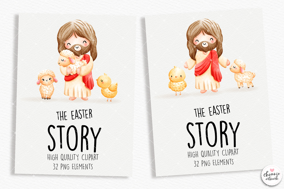 Easter story clipart, Easter, a Seasonal Illustration by Chonnieartwork ...