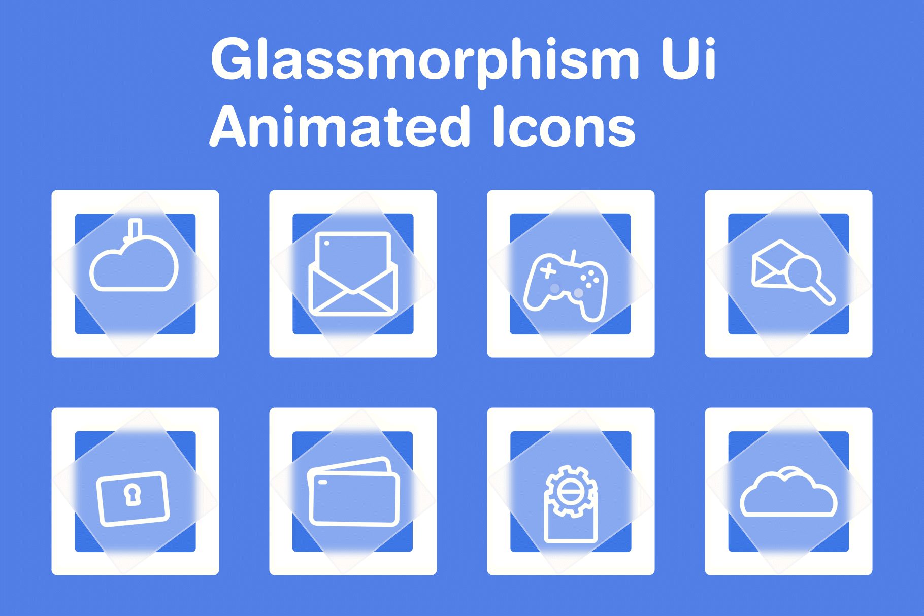 Glassmorphism Ui Animated Icons | Creative Market