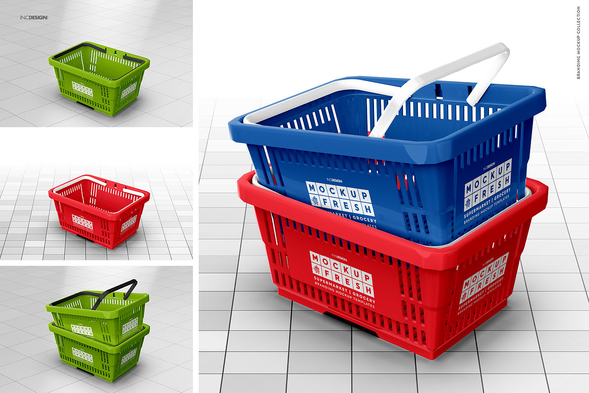 Shopping Basket Branding Mockup